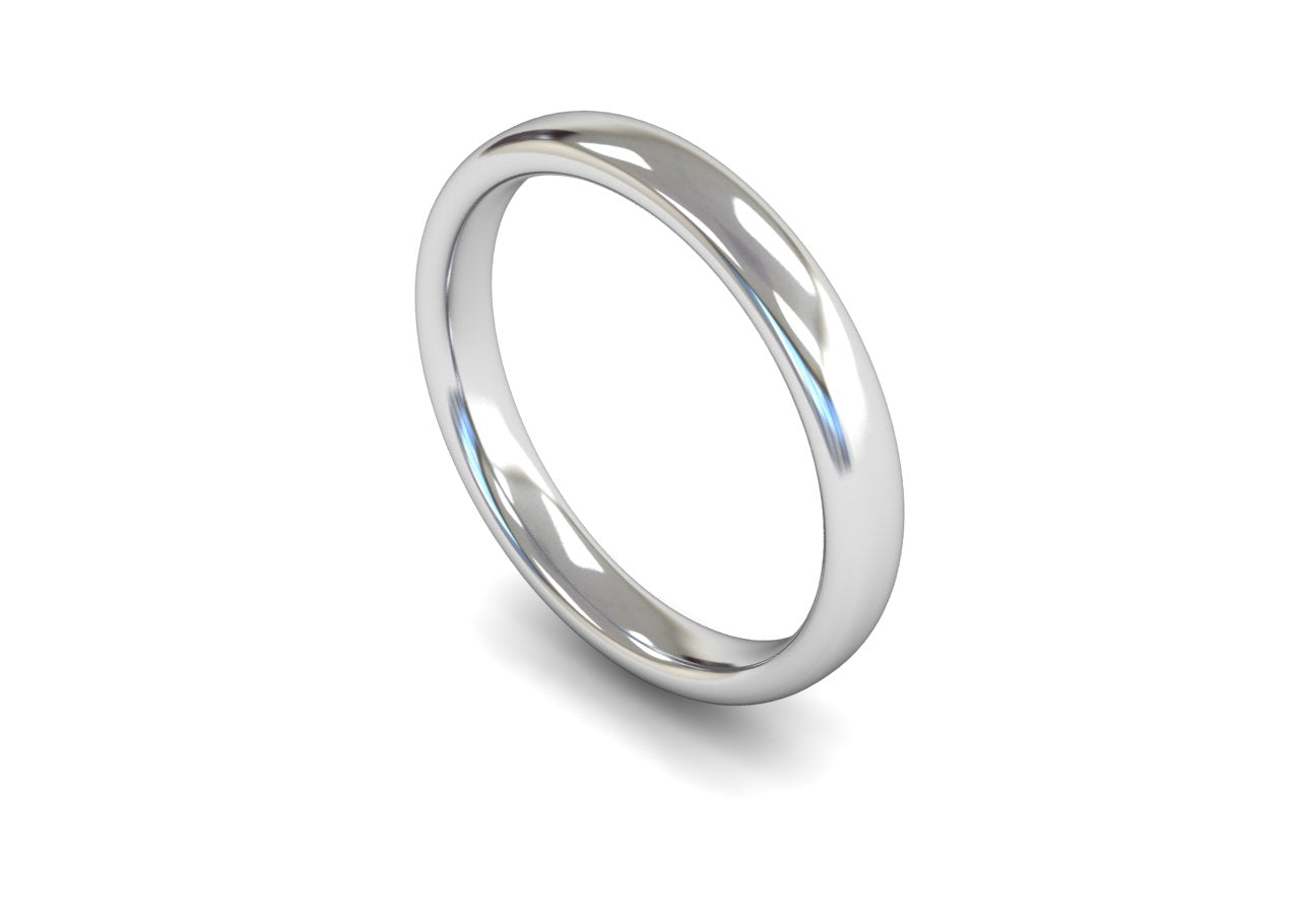 3mm Slight Court Medium Wedding Band – Allure Jewellers